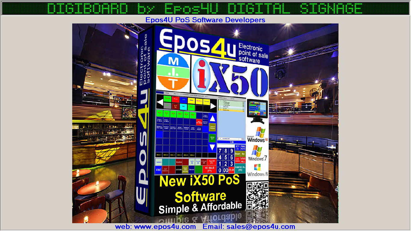 DigiBoard Signage Adverts Digital Chalk Board for epos Retail ...