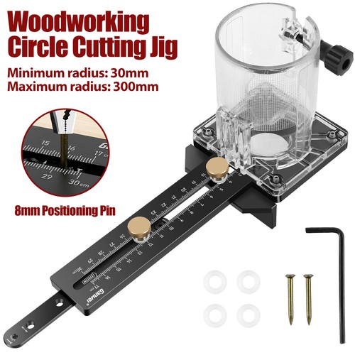 Wood Trimmer Router Base 2.5mm Hand Nail Hole Circle Cutter Jointer Jig ...