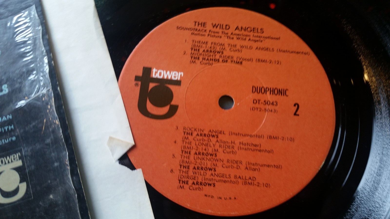 the WILD ANGELS Soundtrack OG 1966 Tower LP ARROWS DUO biker davie ...