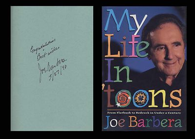 JOSEPH JOE BARBERA Signed Autographed My Life in 'Toons Book Hanna ...