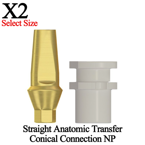 2x Dental Conical Connection RP Straight Anatomic Transfer Fixture ...