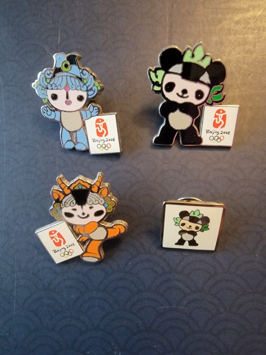 4 Mascot pins Bejing 2008 Olympics | eBay