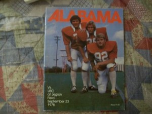 1978 USC TROJANS ALABAMA CRIMSON TIDE PROGRAM football SC + TIDE NAT ...