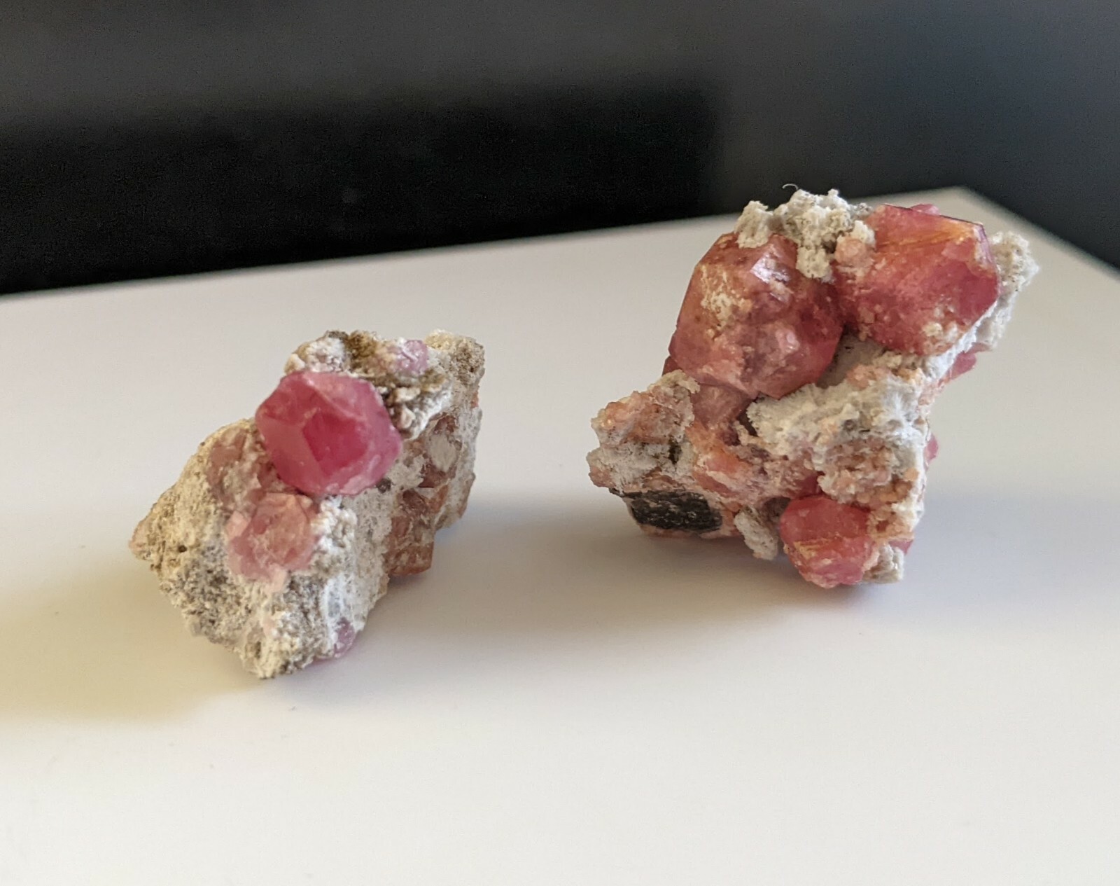 Pink Grossular Garnets in matrix specimens from Sierra de Cruces Mexico ...