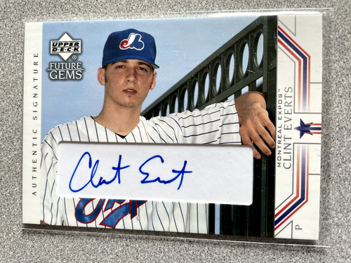 2002 Upper Deck Clint Everts Future Gems Auto Rookie Card Expos | eBay