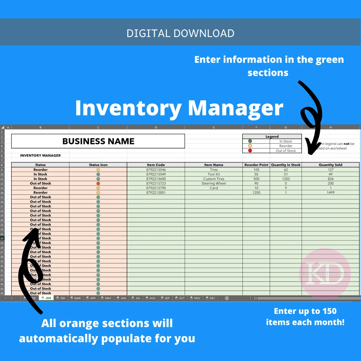 Excel Template For Inventory