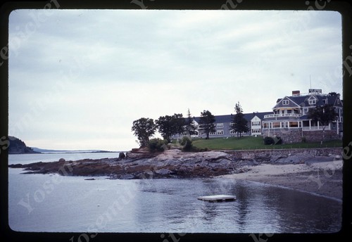sl79 Original slide 1967 Bar Harbor Motor Inn bay view Maine 582a | eBay