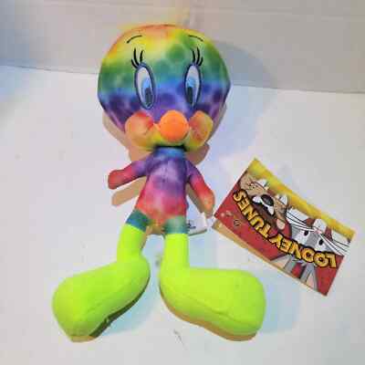 Warner Brothers Looney Tunes Tweety Bird Rainbow Tie Dye 8.5" Plush New ...