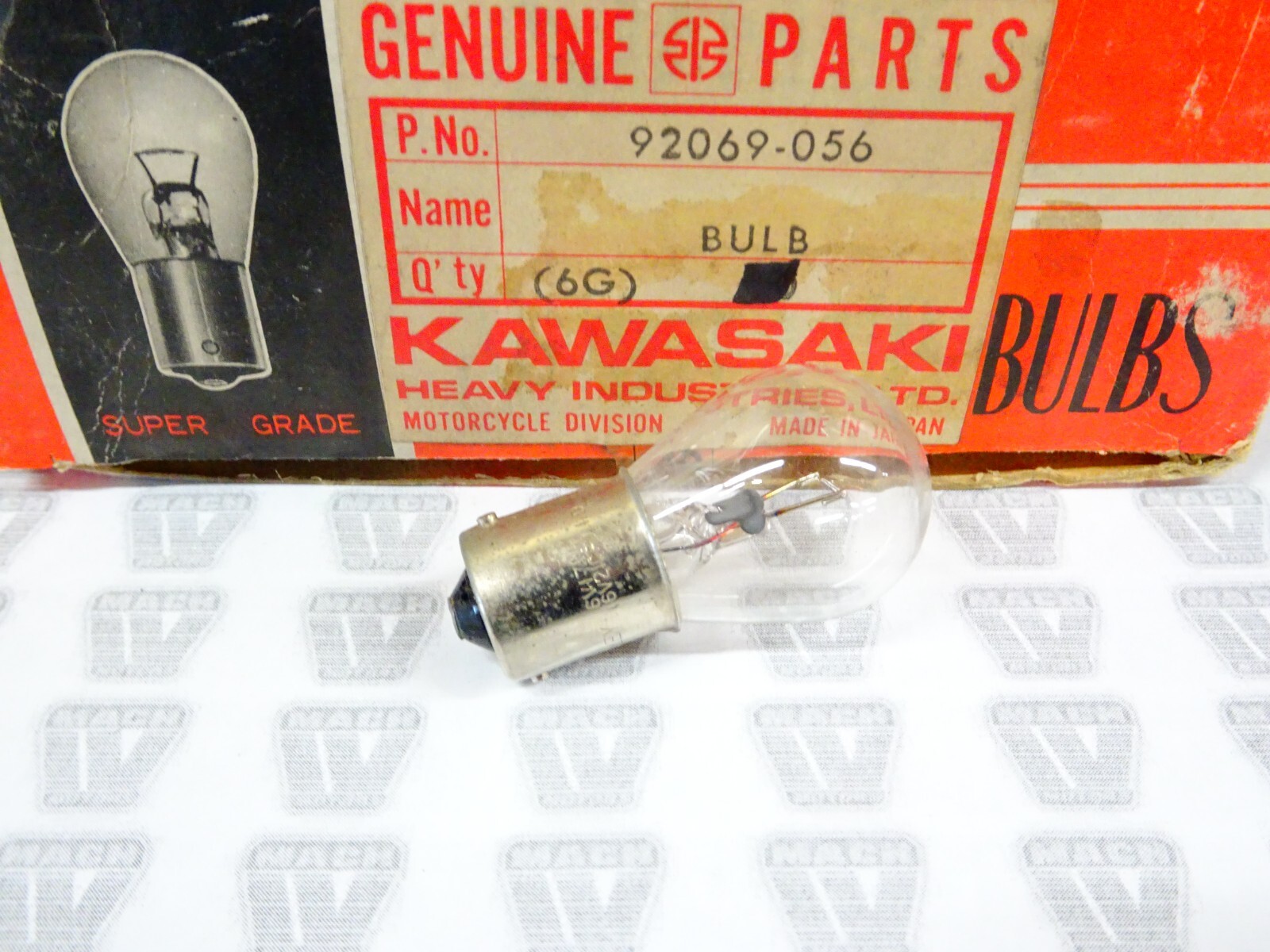 Kawasaki NOS NEW 92069-056 Bulb 6V 21CP AR F6 F7 F9 F11 G3 G4 G5 KE KH ...