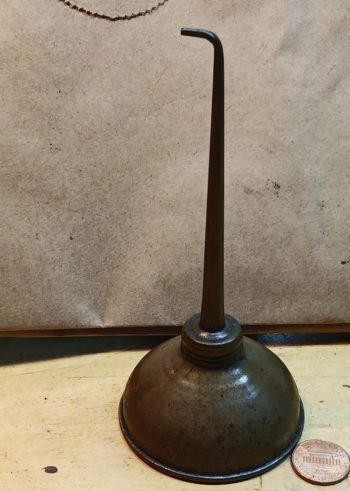 Vintage Style Oiler Mini Metal Oiler Refillable THUMB push copper color ...