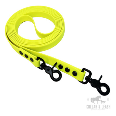 Biothane Reins Horsehead Closed English - 19 MM - Neon Yellow - Black ...