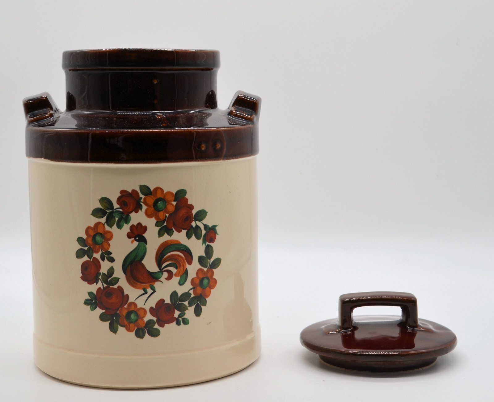 McCoy Cookie Jar #333 Brown Beige Stoneware Canister American Pottery ...