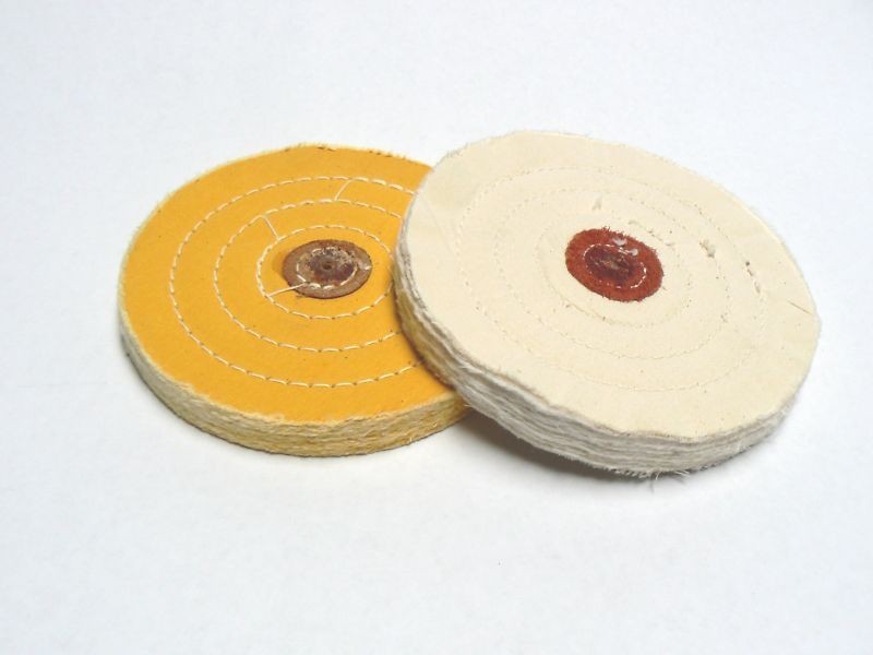 POLISHING BUFFS FINEX MUSLIN WHITE & YELLOW WHEELS 6"X50 Ply BUFFING ...