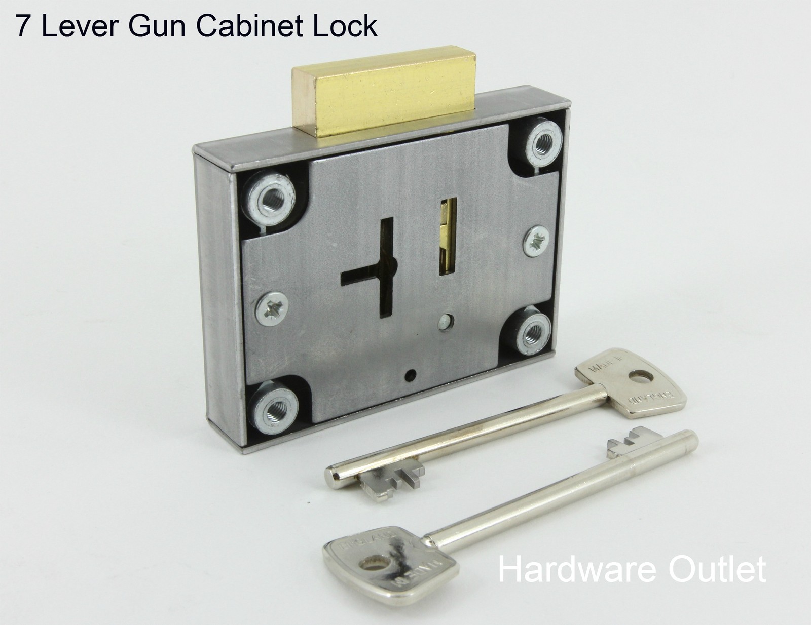 British Gun Cabinet 7 Lever LOCK 2 keys - Made In England Safe ...