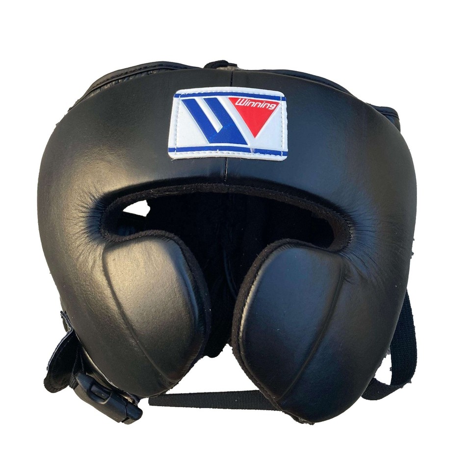 Custom Winning Lace Up Boxing gloves Cheek Bar Head Guard & Groin Guard ...