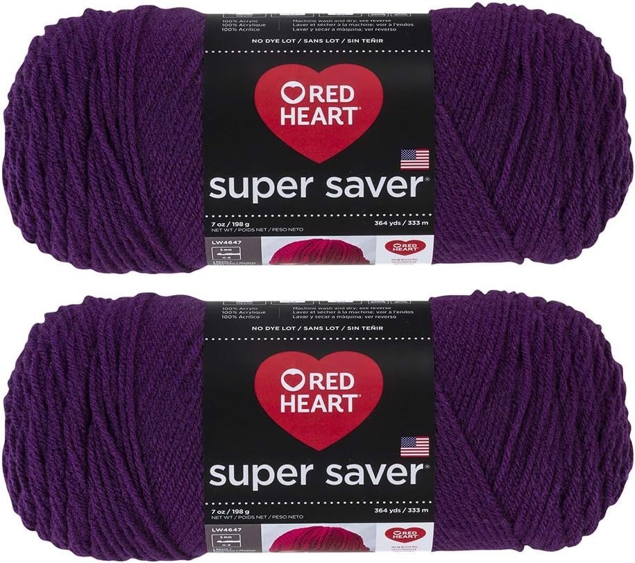 Bulk Buy: Super Saver 2-Pack Dark Orchid, 7 oz Each Skein | eBay