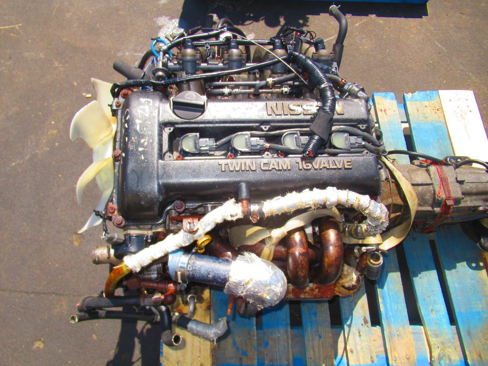 JDM NISSAN SR20DET S13 ENGINE SR20 BLACKTOP MOTOR 240SX S13 HKS TURBO 2 ...