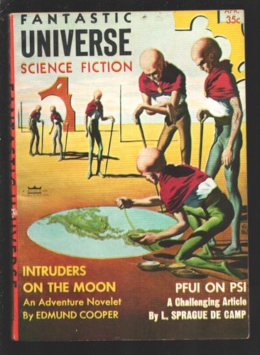 Fantastic Universe Science Fiction 4/1957-Virgil Finlay cover art-Pulp ...