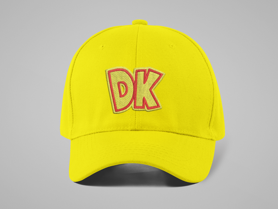 Donkey Kong DK Hat Adjustable Gamer Colors Diddy Kong Mario Banana ...