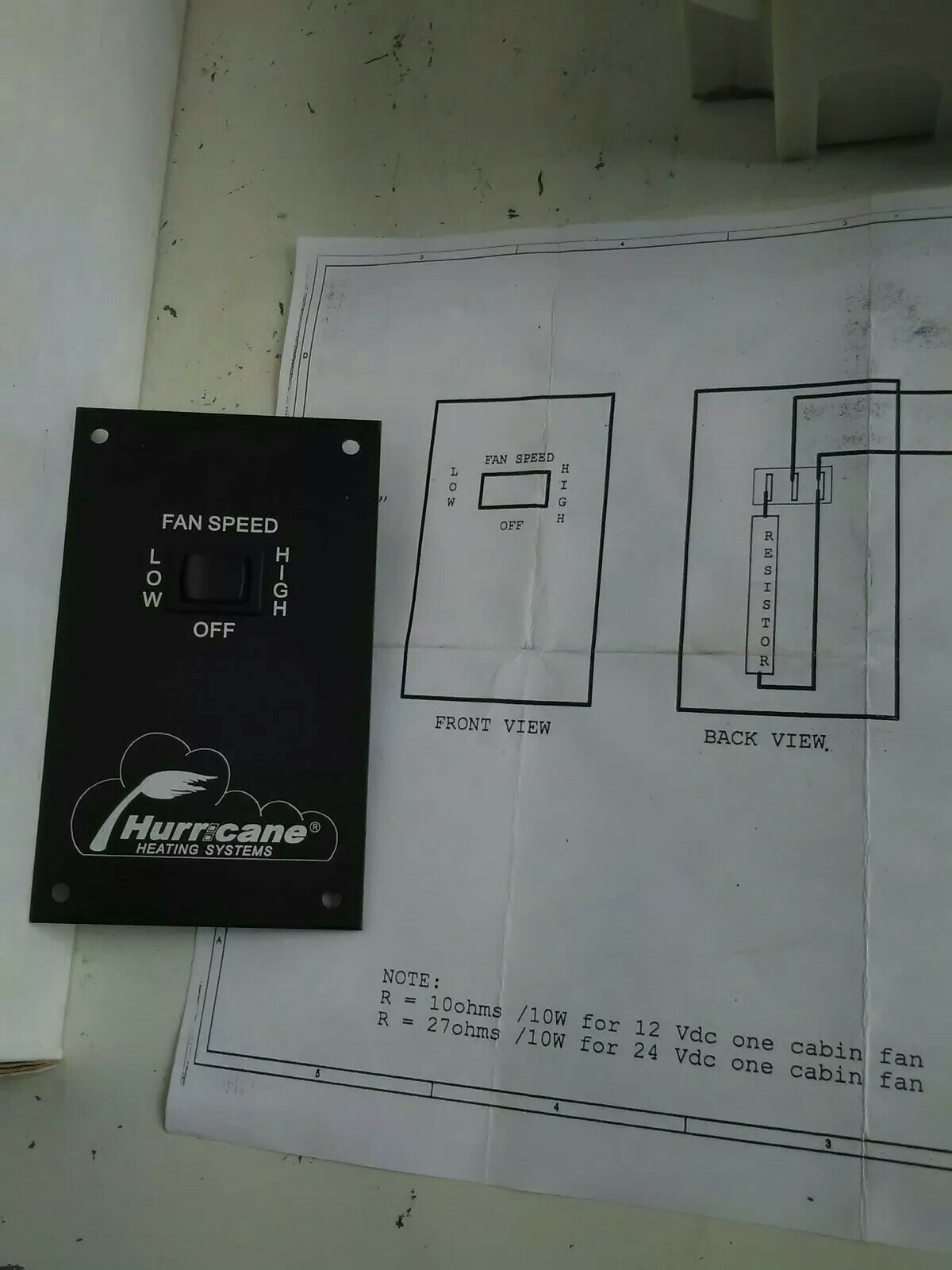 Hurricane Heating Systems FAN SPEED SWITCH WINNEBAGO 142290-08-01A | eBay
