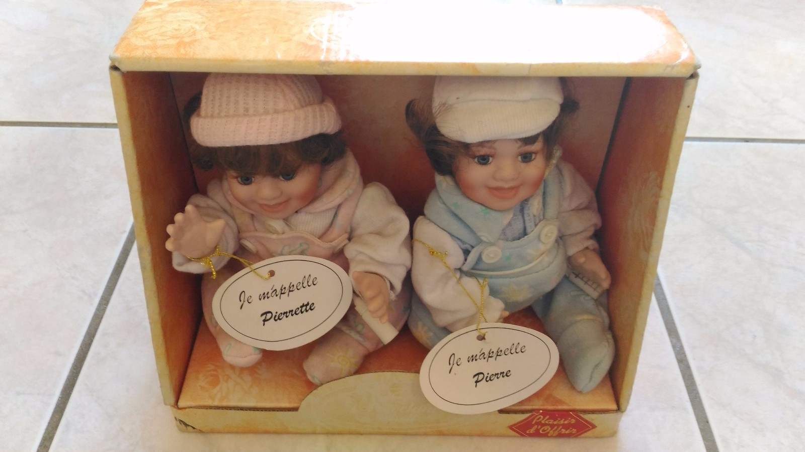 Poupées En Porcelaine Vintage «Pierrette Et Pierre Collection Carine ...