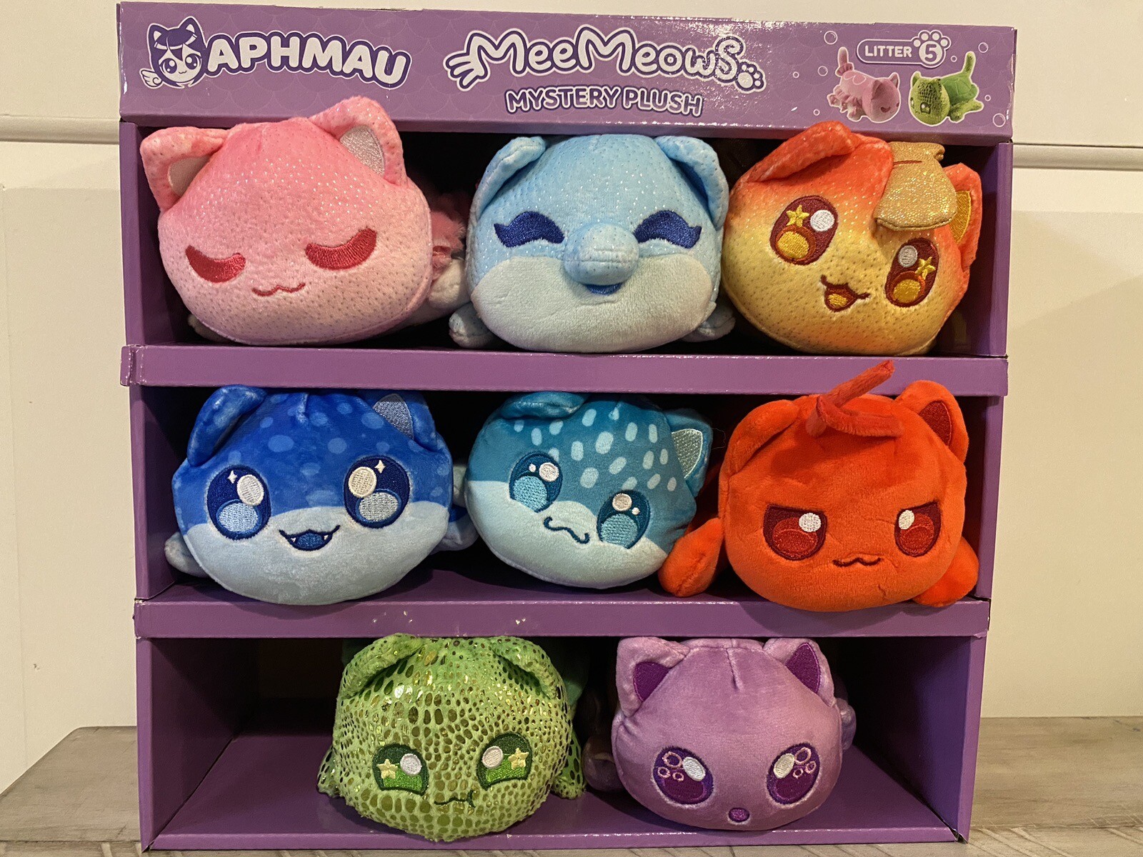 Aphmau Meemeows Litter 5 Under The Sea Complete Set with Display Case ...
