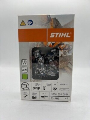 NEW STIHL chain 3636 005 0044 12” Bar (63PM3 44) 3/8LP .050 44 | eBay