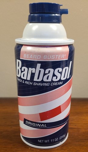 Vintage Barbasol ORIGINAL Shaving Cream BEARD BUSTER 11 oz RED Can ...