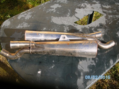 yamaha vmax v-max vmx1200 supertrapp rear exhaust silencers stainless ...