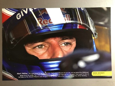 2009 Mark Webber Red Bull F1 Grand Prix Race Car Print Picture Poster ...