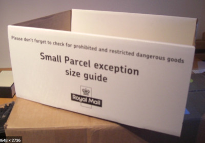 ROYAL MAIL SMALL PARCEL BOX GUIDE POST OFFICE SIZE GUIDE TEMPLATE BOX ...