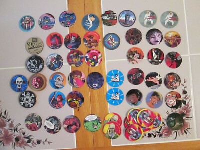 52 POGs / milk caps collection Spawn X-Men Spider-Man Slammers | eBay