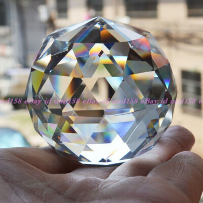 Asian Rare Natural Multi Faceted Clear Magic Crystal Healing Ball ...