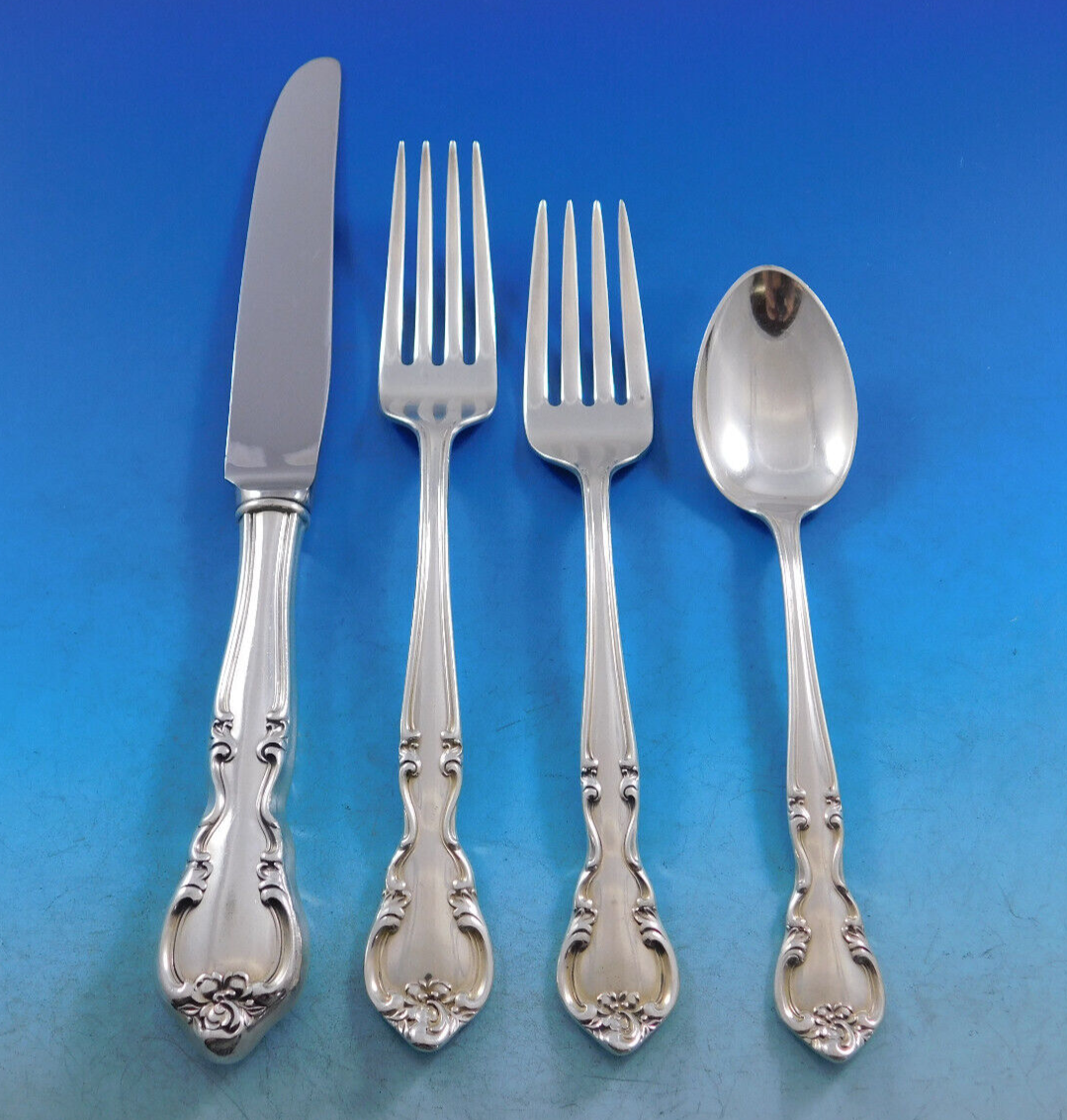 American Classic by Easterling Sterling Silver Flatware Set Service 54 ...
