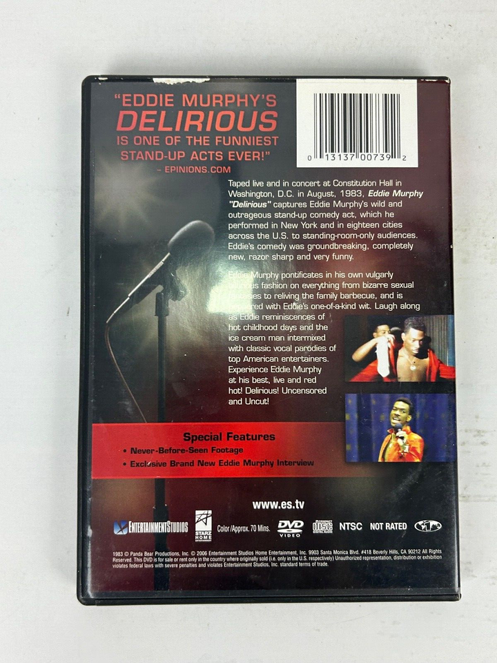 Eddie Murphy: Delirious DVD Stand Up Comedy | eBay