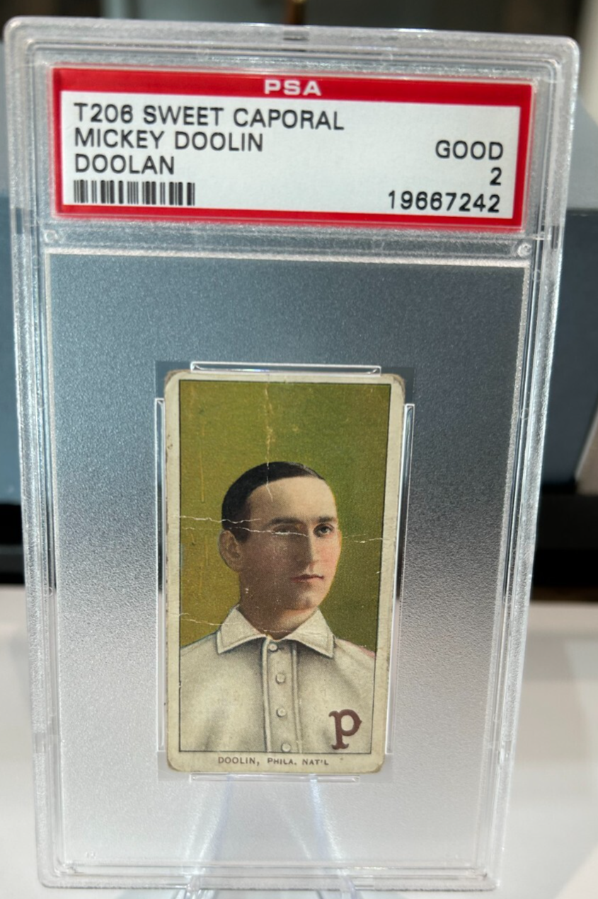 1909-11 - T206 - SWEET CAPORAL - MICKEY DOOLIN (DOOLAN) - PSA 2 (GOOD ...
