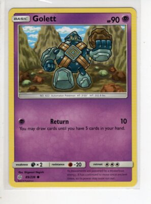 GOLETT COSMIC ECLIPSE SET POKEMON CARD 89/236 NM/M | eBay