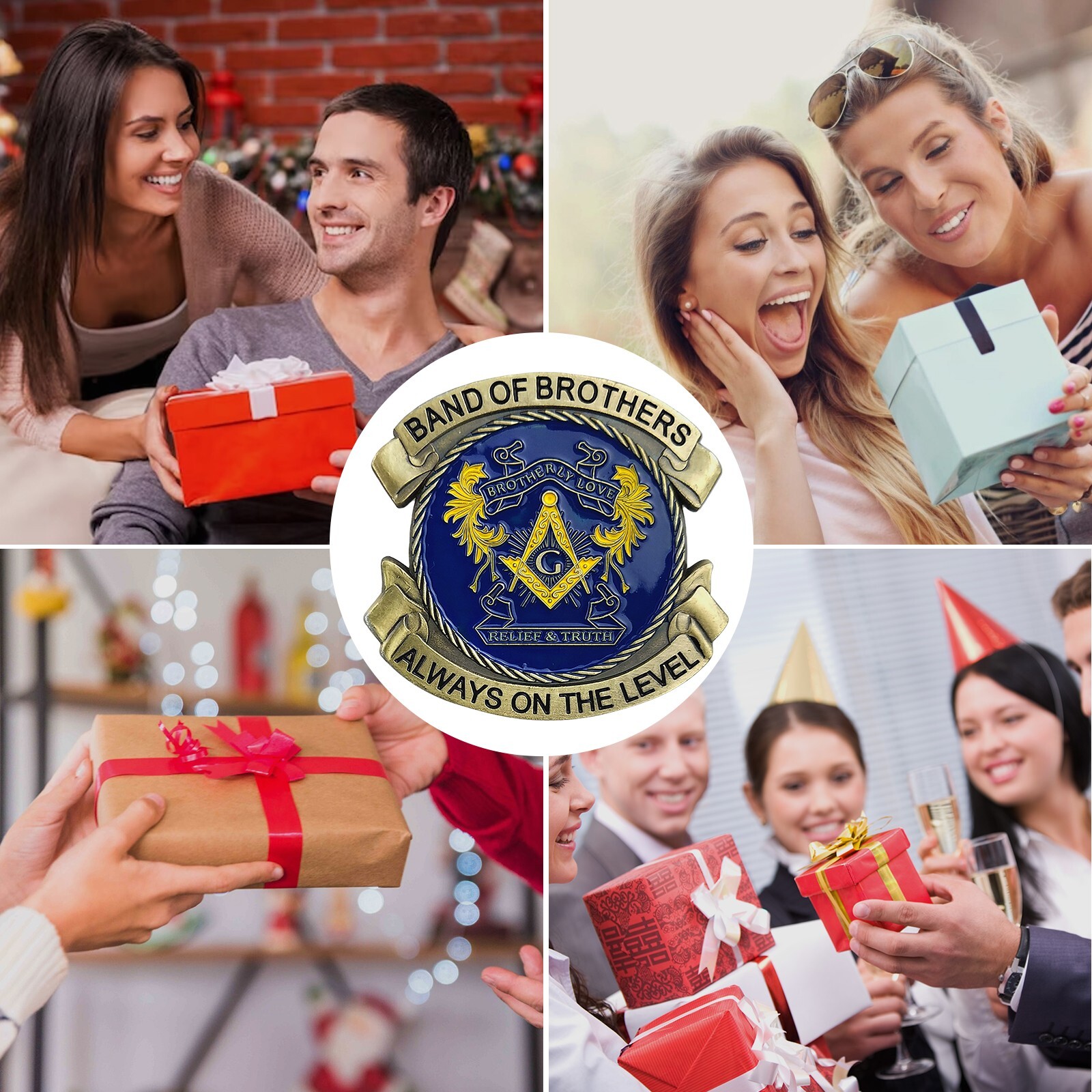 Masonic Coin - Band of Brothers -FreeMason Brotherhood Collectible ...