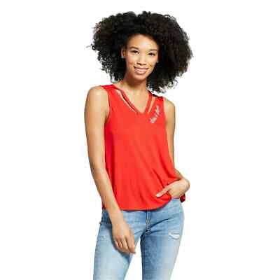 Fifth Sun Women's Junior Stars and Stripes Cut-Out Tank Top Size XL | eBay