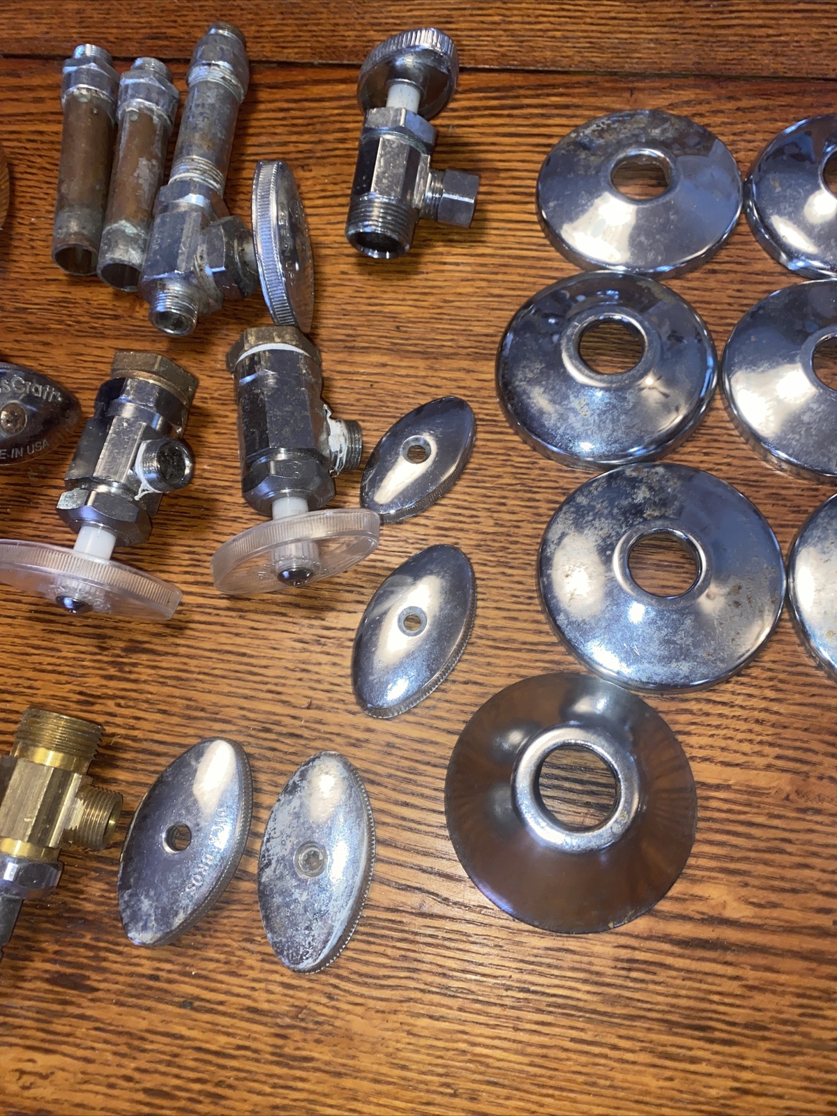 Solid Brass Crafting LOT Vintage Pipe Fittings Elbows Valves misc ...