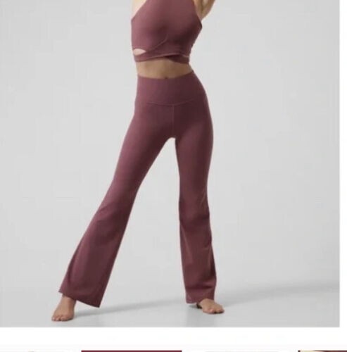 NWT ATHLETA Elation Flare Pants High Waisted in Tawny Rose , size L | eBay