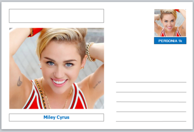 Personalities - souvenir postcard (glossy 6"x4" card) - Miley Cyrus | eBay