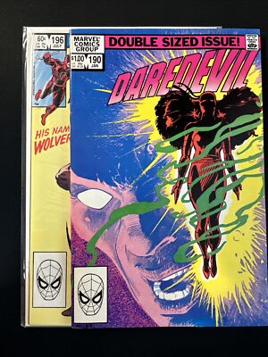 Daredevil #190 & 196 Lot Of 2 Marvel Comics Bronze Age Wolverine ...