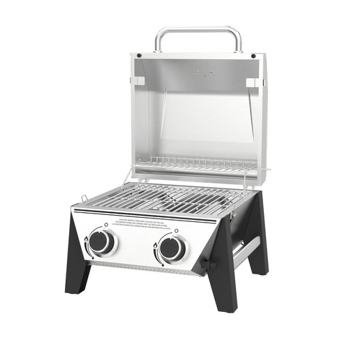 Expert Grill 2-Burner Tabletop Gas Grill, Stainless Steel, 13,000 BTUs ...