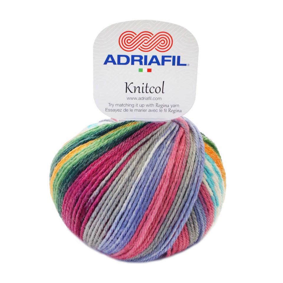 100% Italian Merino Wool Yarn - 50g Adriafil Knitcol DK Self-Striping ...