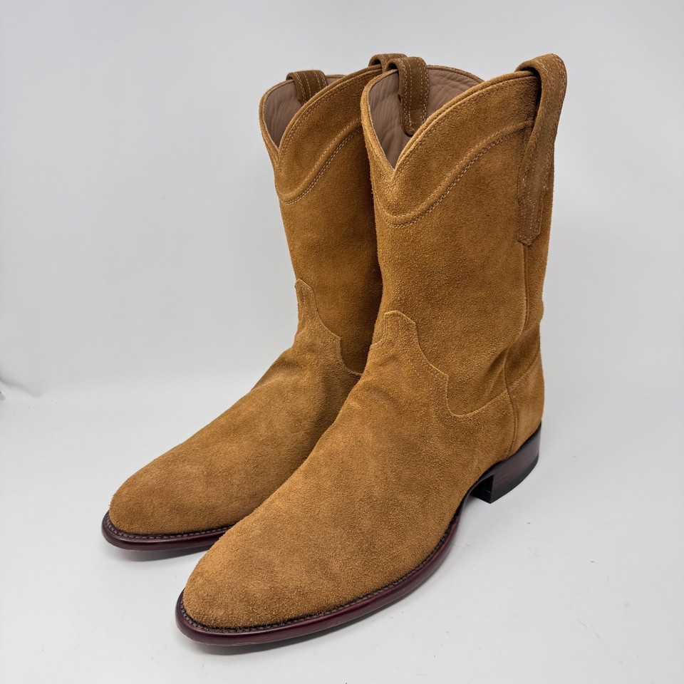 Tecovas Mens Suede Leather Western Cowboy Boots Brown Size 12 D | eBay