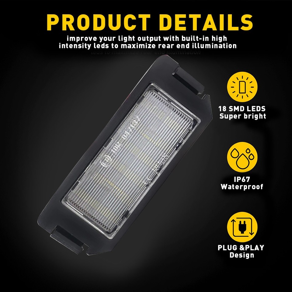 18LED License Plate Lights For Hyundai Coupe GK I20 XG30 Kia Rio ...