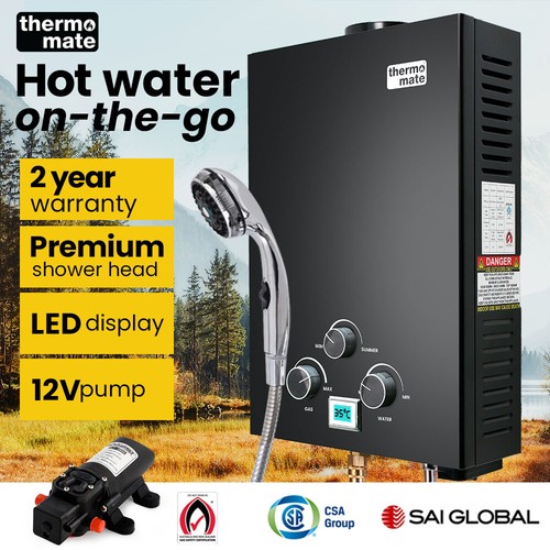 THERMOMATE Portable Gas Outdoor Hot Water Camping Shower System Heater ...