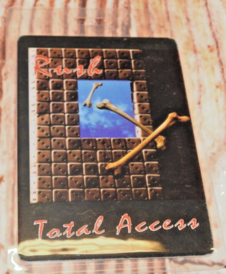 Rush backstage laminated tour Backstage pass Roll the Bones Tour Total ...
