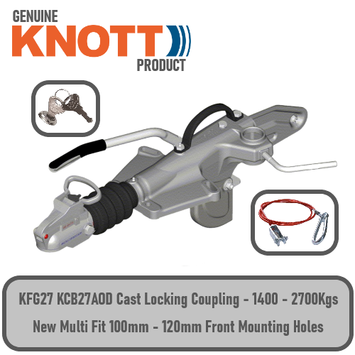 KFG27 KNOTT TRAILER COUPLING HITCH 1400-2700kg P00335 100 - 120mm Ifor ...